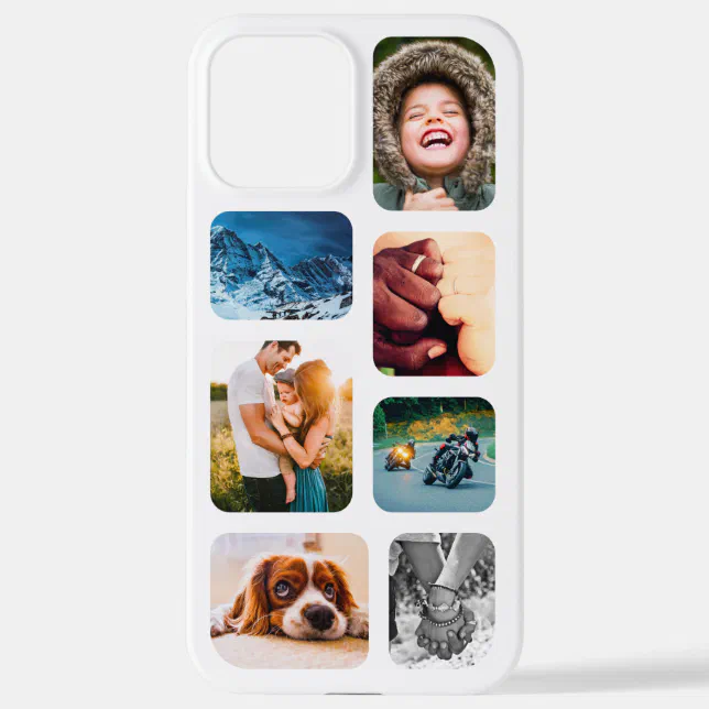 iPhone12 Pro Max Photo Collage Template Rounded iP iPhone Case | Zazzle