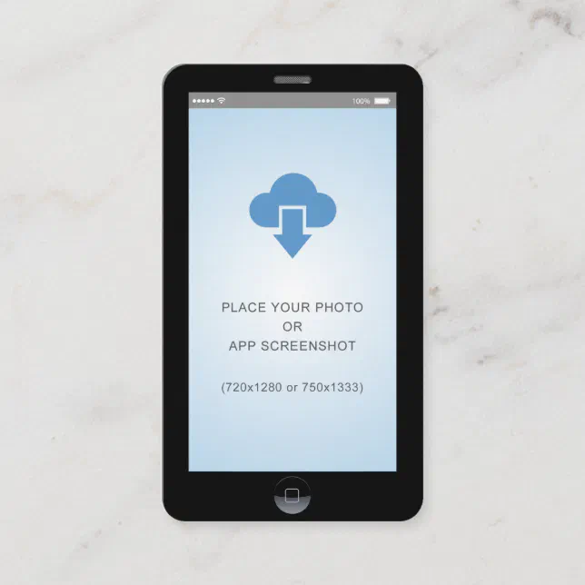 iPhone iOS Style App Screenshot Photo Business Card | Zazzle