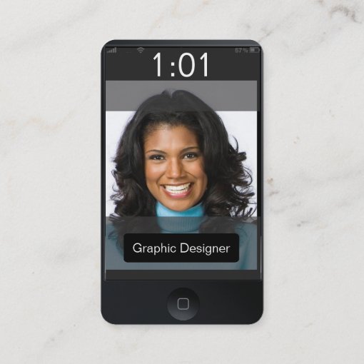 iPhone personalized photo business card | Zazzle