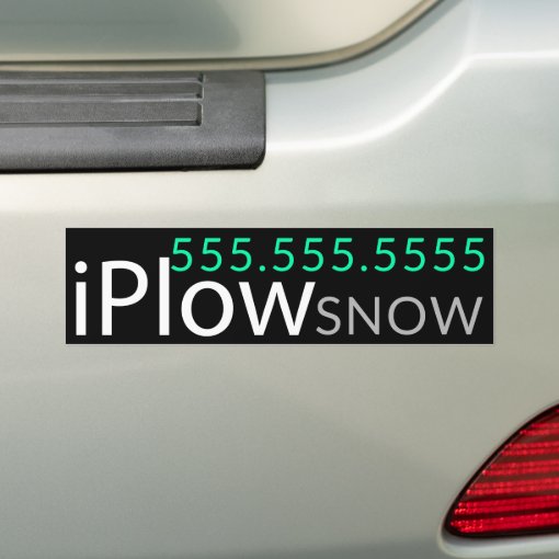 iPlow. Snow Removal. Snow Plowing Promotional Bumper Sticker | Zazzle