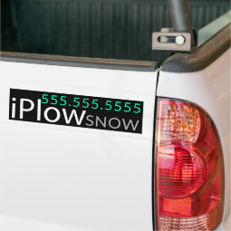 iPlow. Snow Removal. Snow Plowing Promotional Bumper Sticker | Zazzle