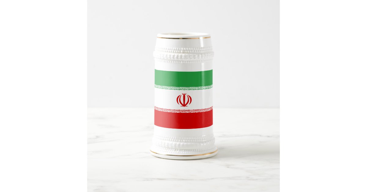 Iran Flag Beer Stein | Zazzle