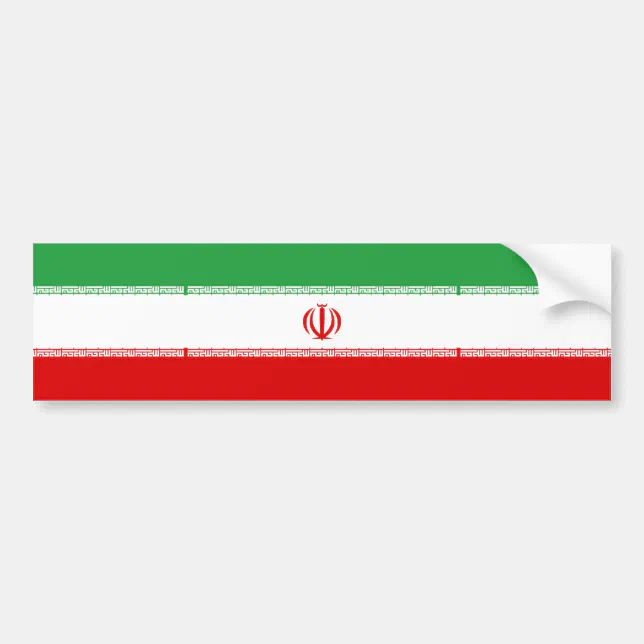 Iran Flag Bumper Sticker | Zazzle