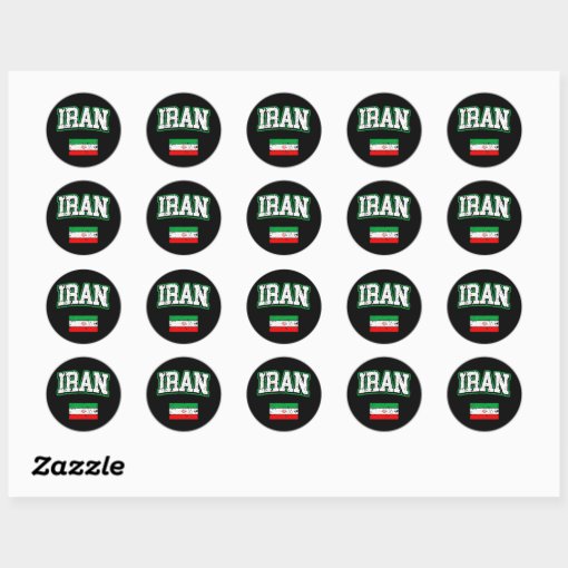 Iran Flag Classic Round Sticker | Zazzle