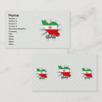 Iran Flag Map 2.0 Business Card | Zazzle