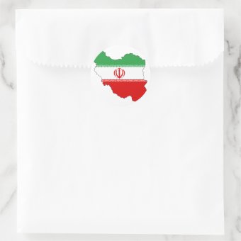 Iran flag map classic round sticker | Zazzle