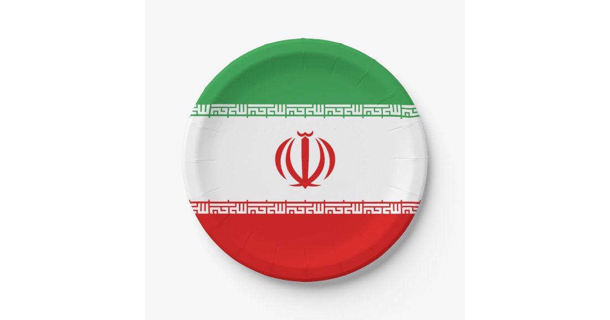 Iran Flag Paper Plates | Zazzle