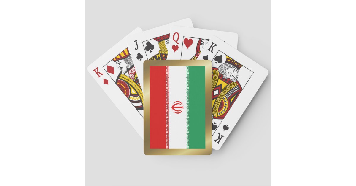 Iran Flag Playing Cards | Zazzle