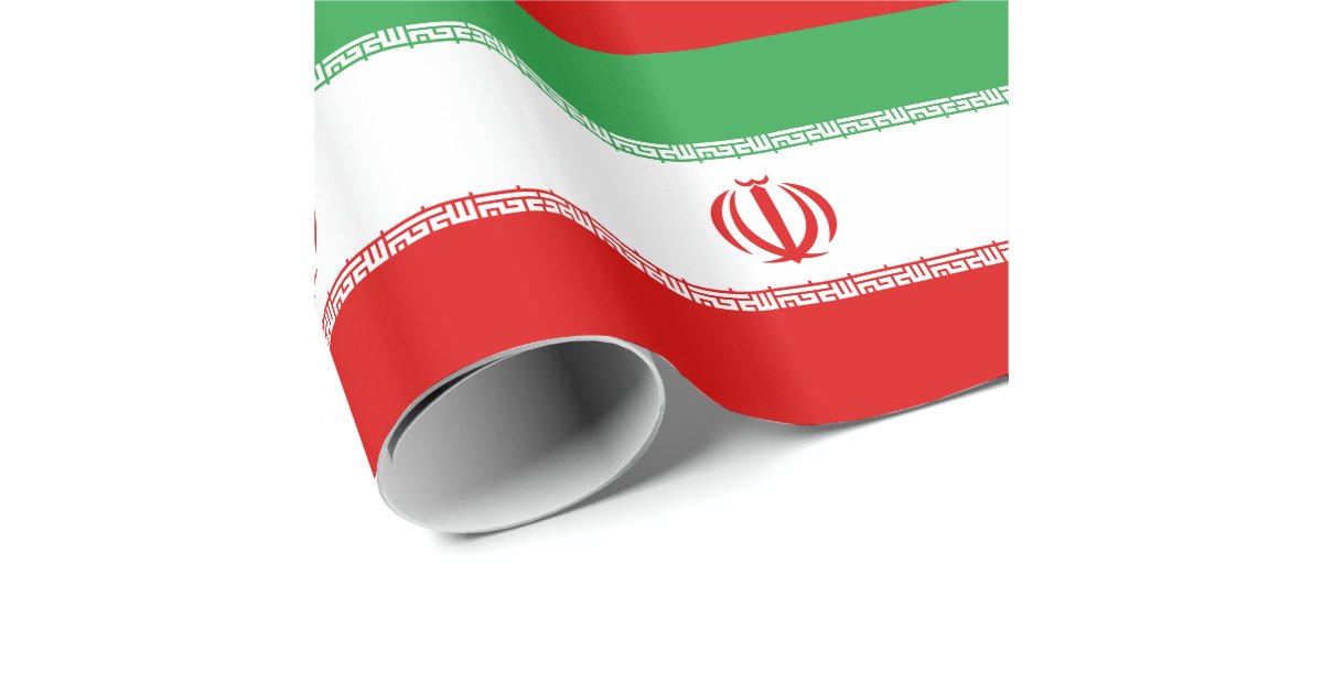 Iran Flag Wrapping Paper | Zazzle