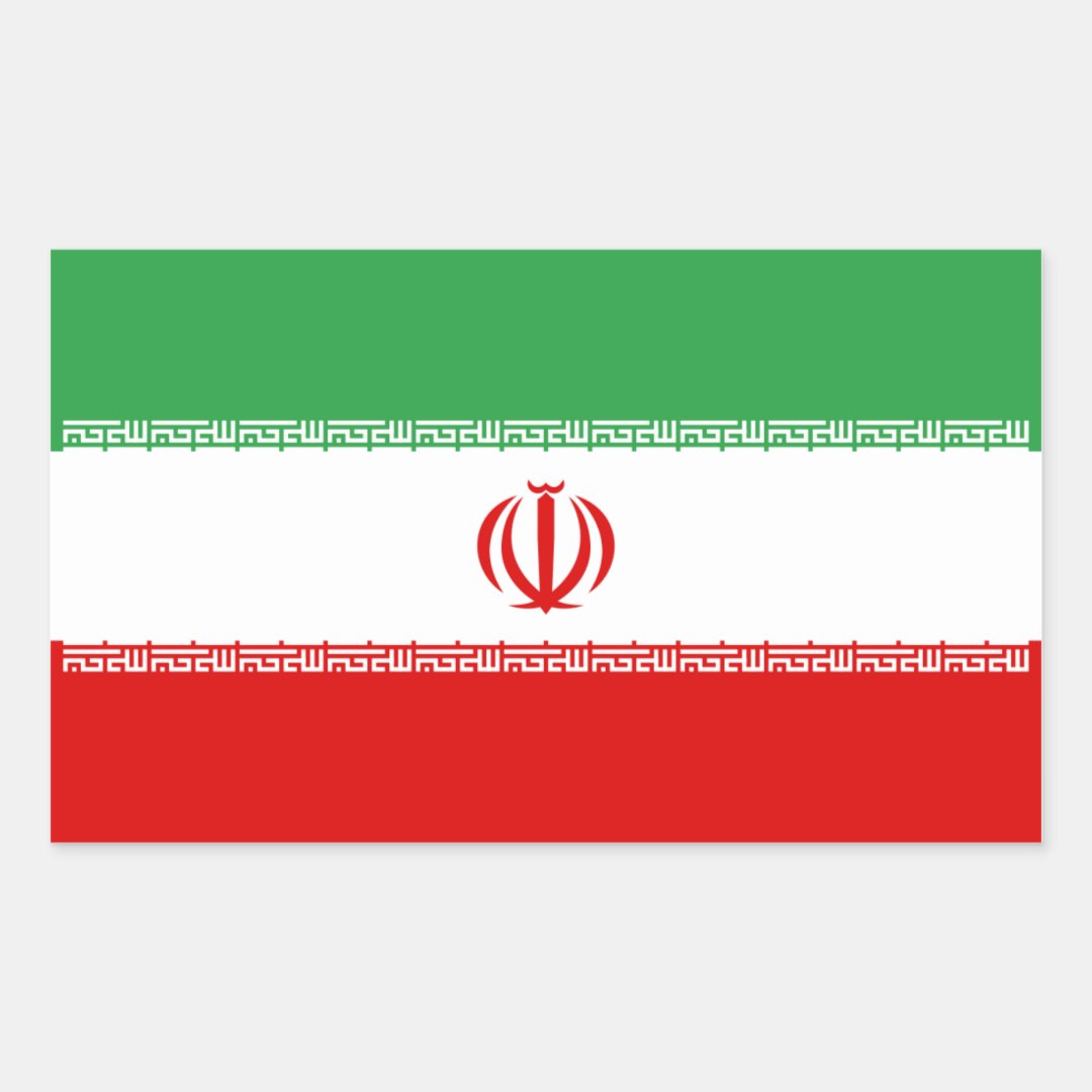 Iran/Iranian/Irani Flag Rectangular Sticker | Zazzle