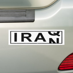 Iran Iraq Bumper Sticker | Zazzle
