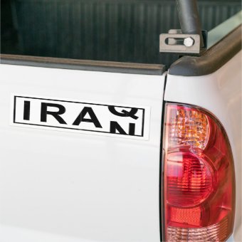 Iran Iraq Bumper Sticker | Zazzle