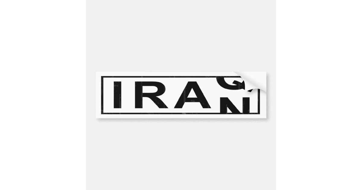 Iran Iraq Bumper Sticker | Zazzle