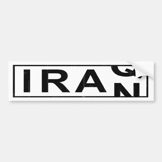 Iran Iraq Bumper Sticker | Zazzle