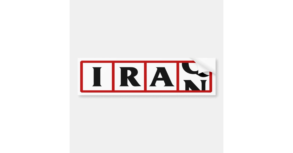 Iran to Iraq Bumper Sticker | Zazzle