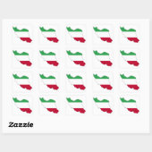 Iran Tricolor Flag Map Square Sticker | Zazzle