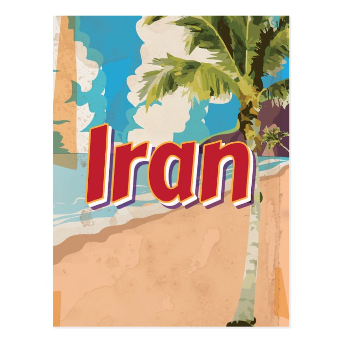 Iran Vintage travel poster Postcard | Zazzle.com