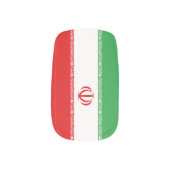 Iranian flag nails minx nail wraps | Zazzle