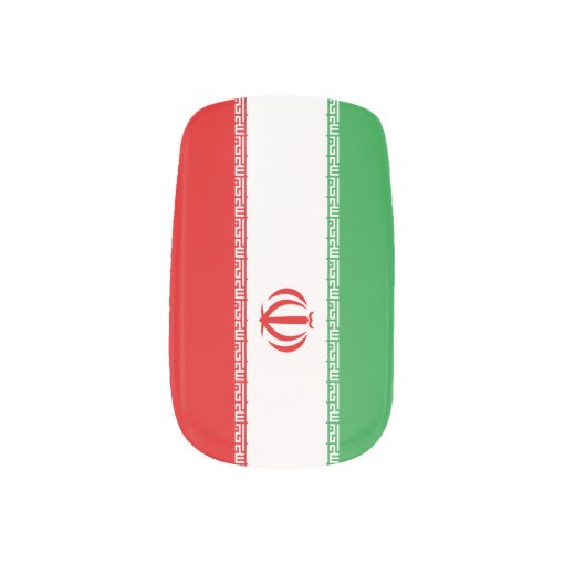 Iranian flag nails minx nail wraps | Zazzle