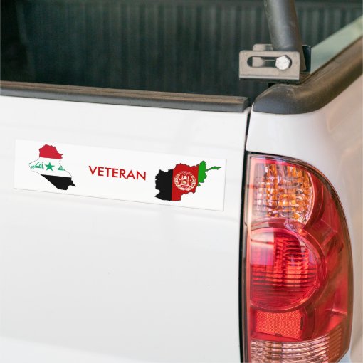 Iraq & Afghanistan Veteran Bumper Sticker | Zazzle
