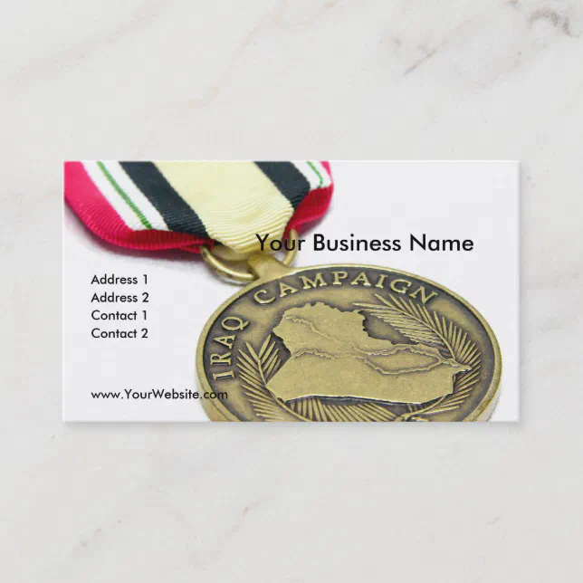 Iraq Campaign Medal Business Card | Zazzle