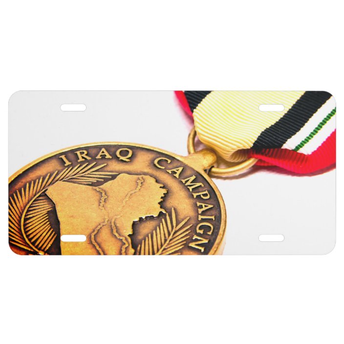 Iraq Campaign Medal License Plate | Zazzle.com