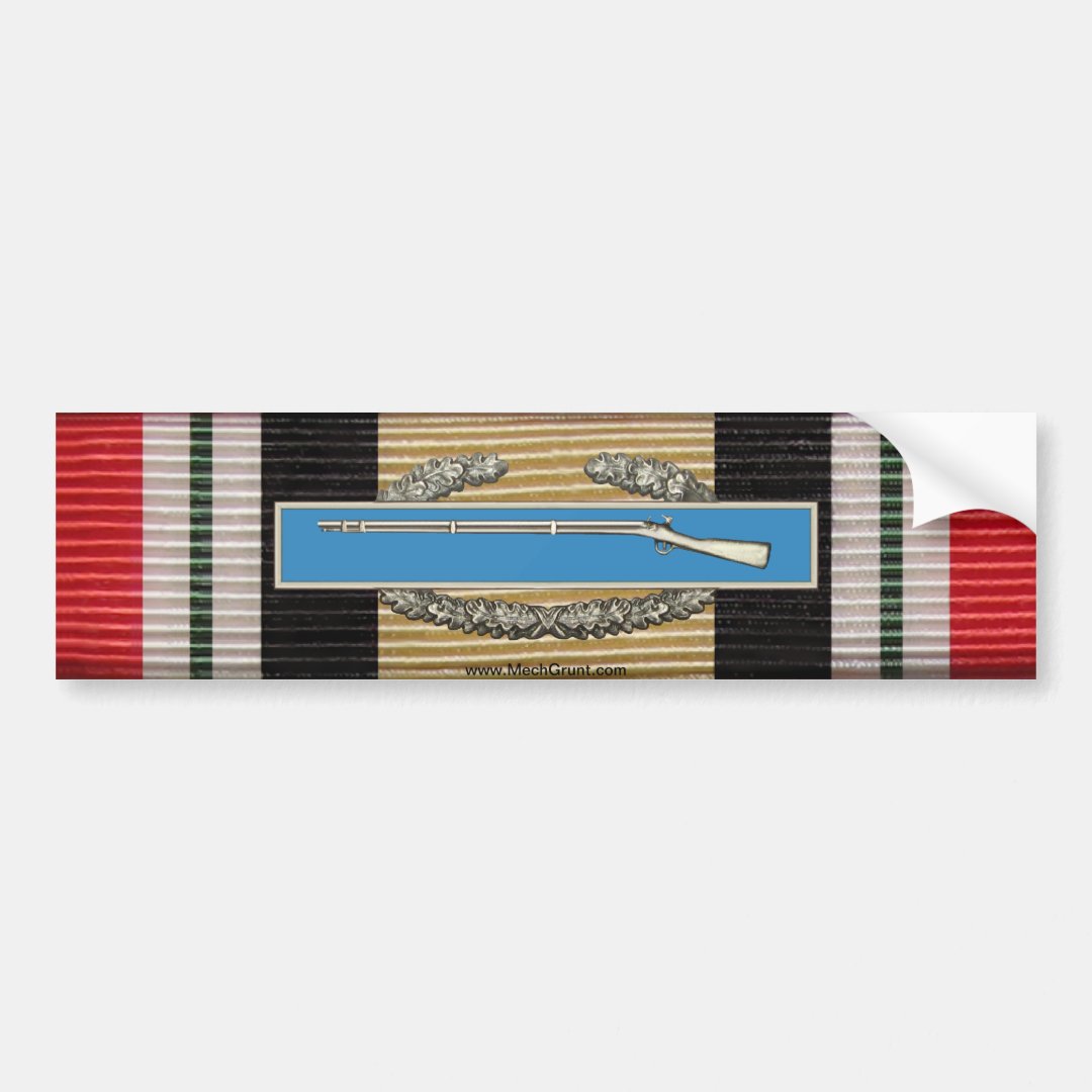 Iraq Campaign Medal Ribbon & CIB Sticker | Zazzle