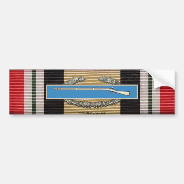 Iraq Campaign Medal Ribbon & CIB Sticker | Zazzle