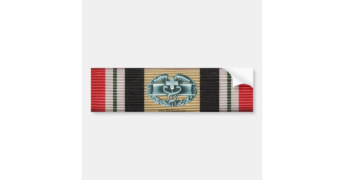 Iraq Campaign Medal Ribbon & CMB Sticker | Zazzle