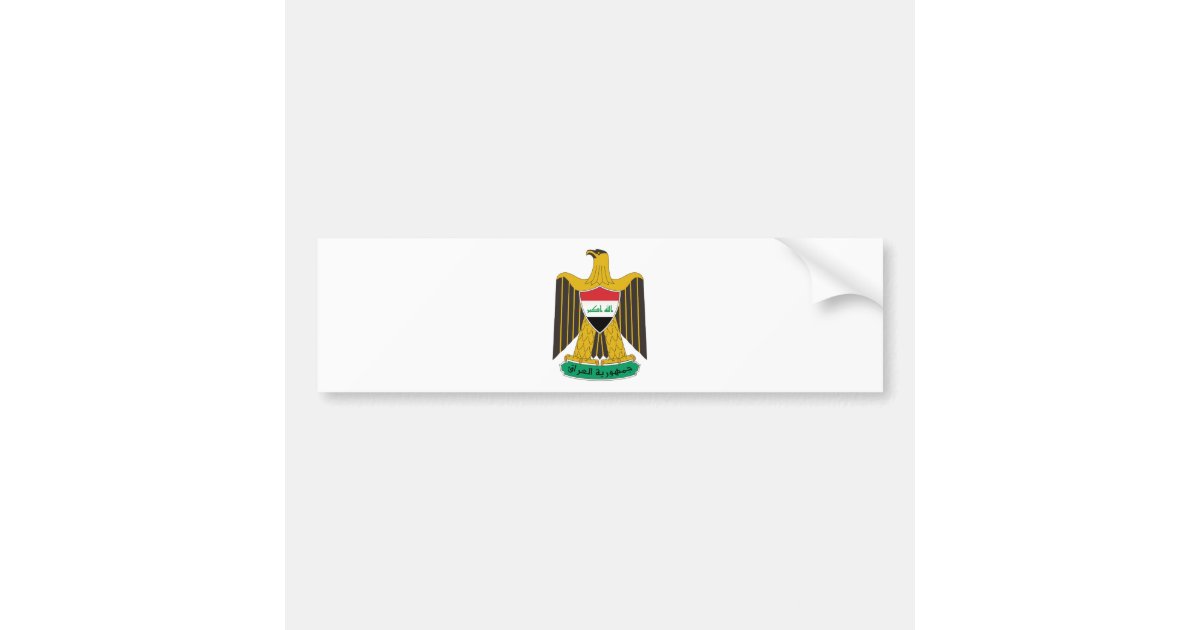 Iraq Coat of Arms Bumper Sticker | Zazzle