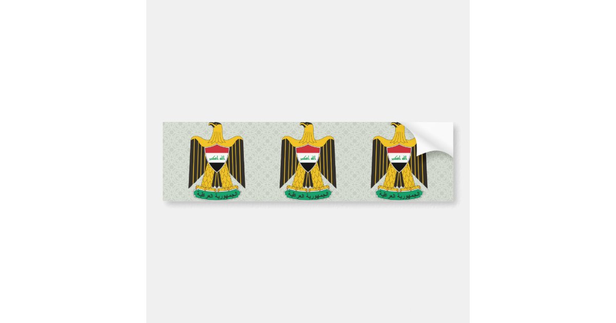 Iraq Coat of Arms detail Bumper Sticker | Zazzle