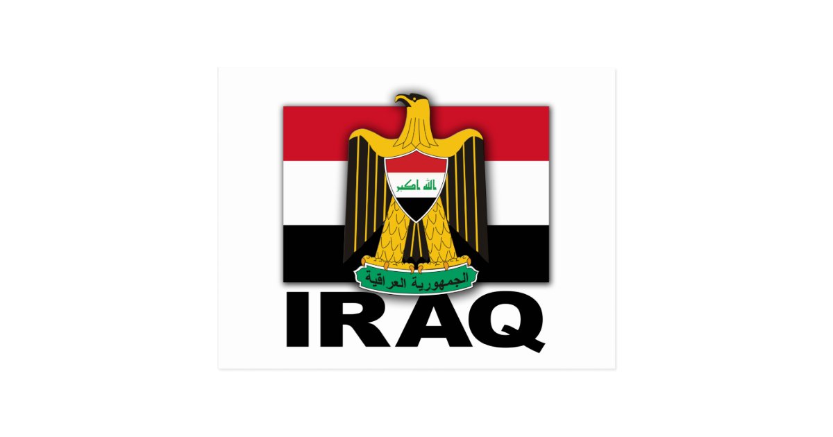 Iraq Coat of Arms Flag Postcard | Zazzle.com
