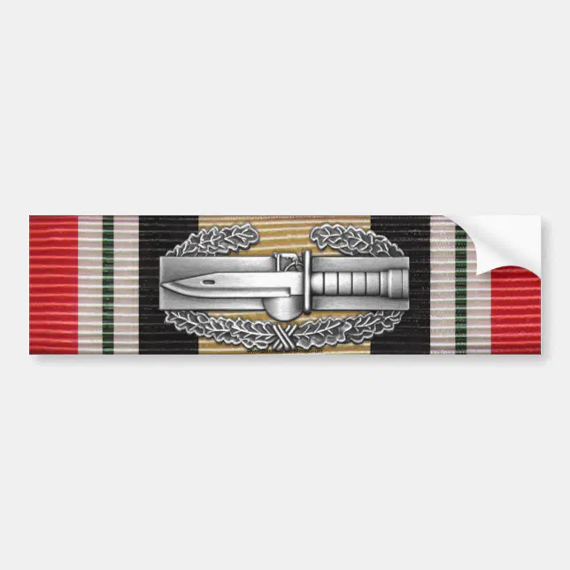 Iraq Combat Action Badge Bumper Sticker | Zazzle
