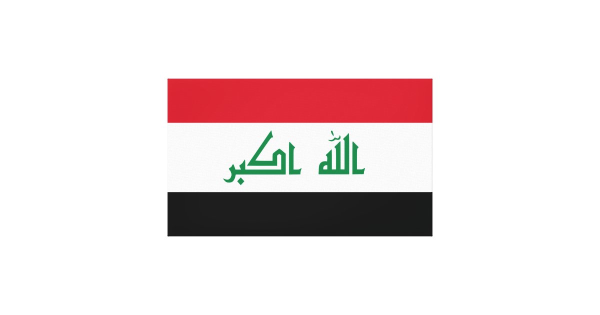 Iraq flag canvas print | Zazzle