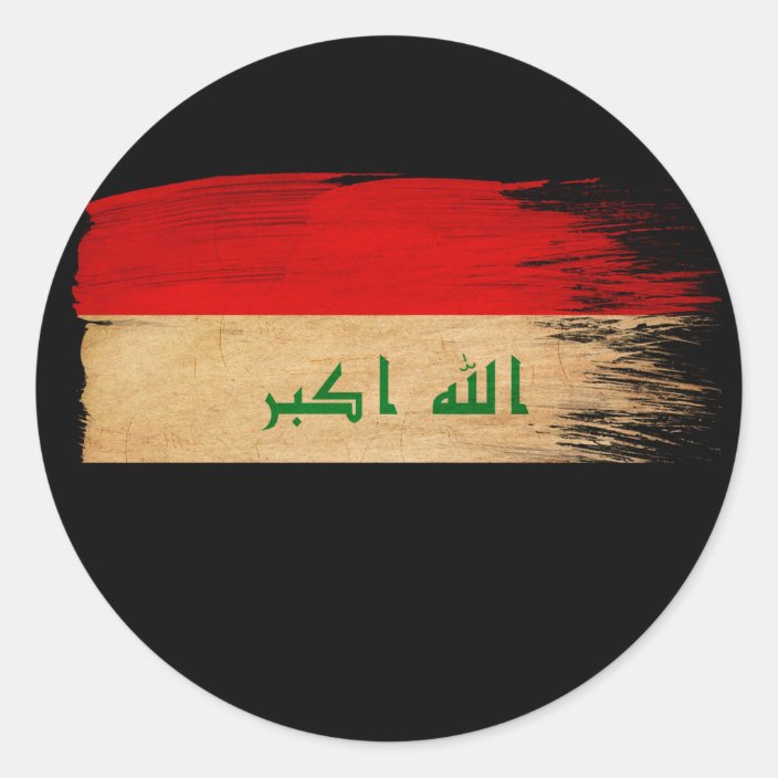 Iraq Flag Classic Round Sticker | Zazzle.com
