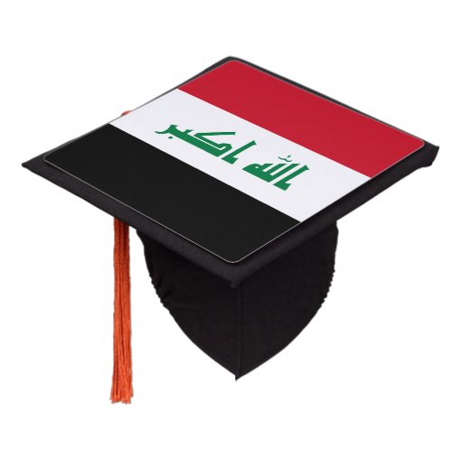 Iraq flag graduation cap topper | Zazzle
