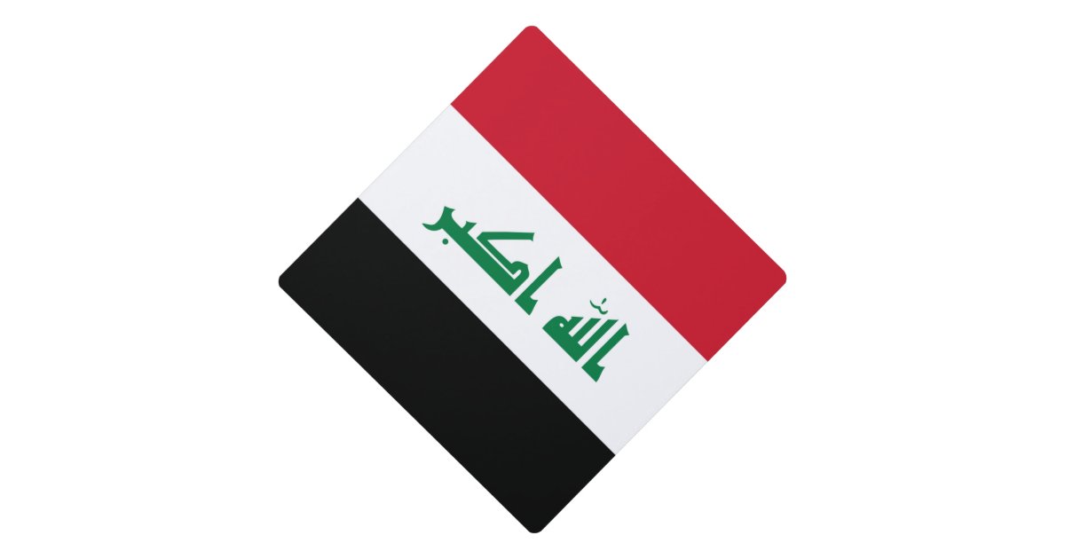 Iraq flag graduation cap topper | Zazzle