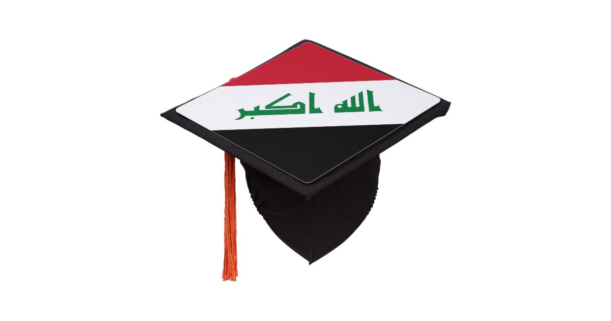 Iraq flag graduation cap topper | Zazzle