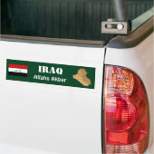 Iraq Flag + Map Bumper Sticker | Zazzle