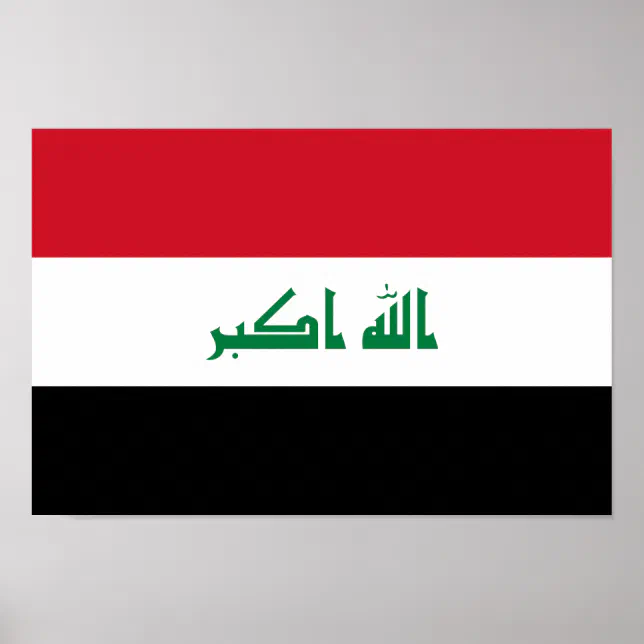 Iraq Flag Poster | Zazzle
