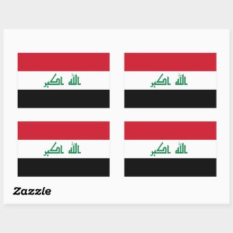 Iraq/Iraqi Flag. Irak Rectangular Sticker | Zazzle
