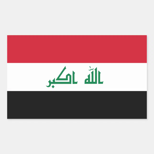 Iraq/Iraqi Flag. Irak Rectangular Sticker | Zazzle