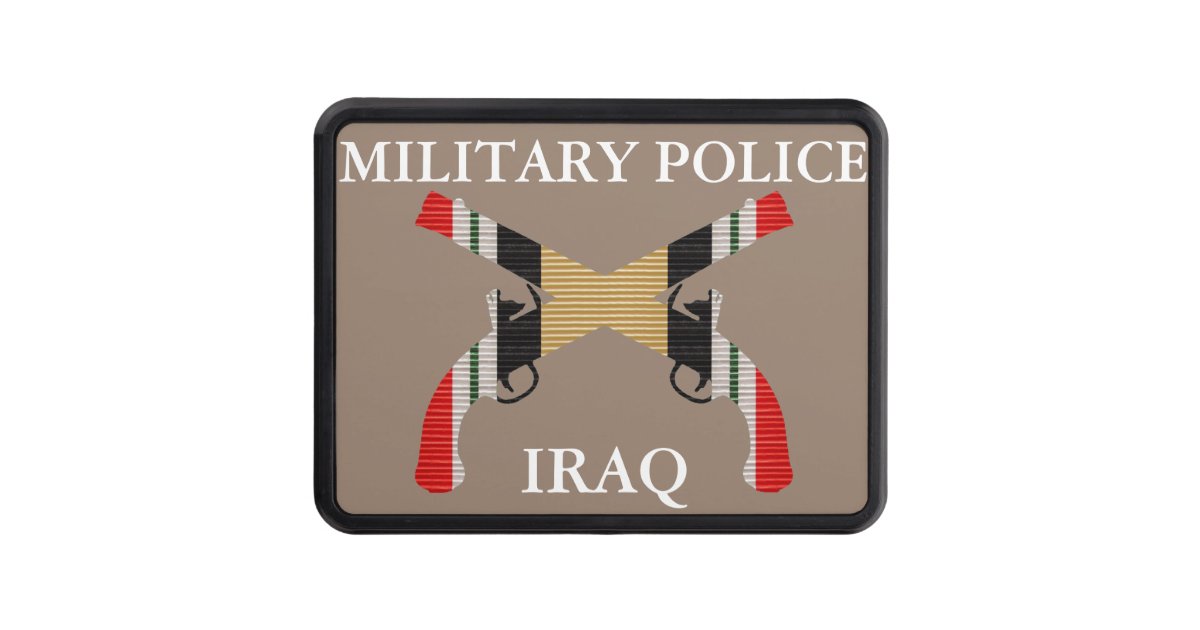Iraq Military Police Crossed Pistols Hitch Cover | Zazzle