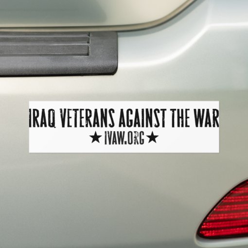 Iraq Veterans Against the War Bumper Sticker | Zazzle