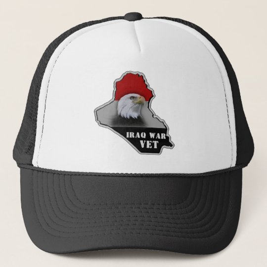 Iraq War Military Veteran Trucker Hat | Zazzle.com