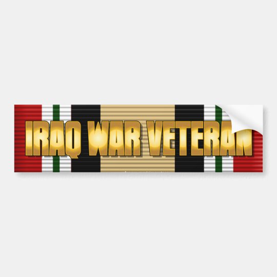 IRAQ WAR VETERAN BUMPER STICKER | Zazzle.com