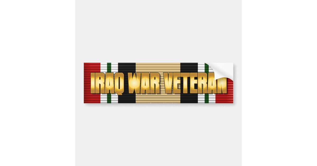 IRAQ WAR VETERAN BUMPER STICKER | Zazzle