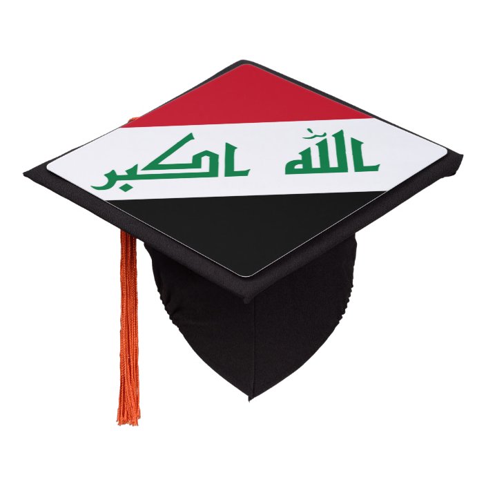 Iraqi flag graduation cap topper | Zazzle.com