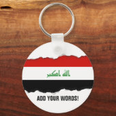 Iraqi Flag Keychain | Zazzle