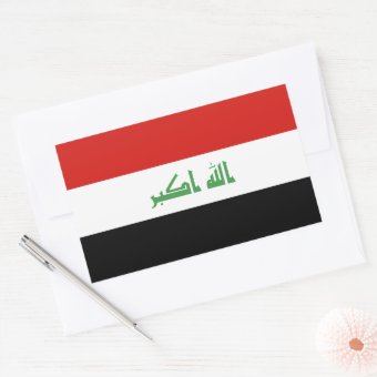 Iraqi Flag Rectangular Sticker | Zazzle